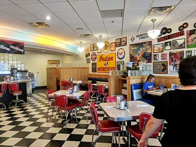 Red vinyl chairs and chrome tables &ndash; the natural habitat of pancake enthusiasts and hash brown aficionados across Wisconsin.