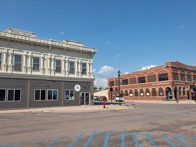 Historic buildings frame Oakes' downtown, where preservation doesn't mean pretension and affordability doesn't mean cutting corners.