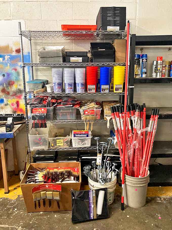 Tool paradise for the DIY devotee &ndash; those paintbrushes have stories to tell about feature walls and Pinterest fails.