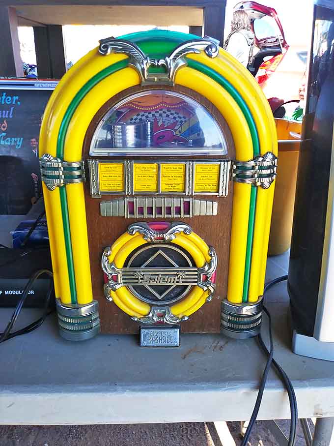 This vintage jukebox isn't just a music player &ndash; it's a time machine waiting to transport someone's rec room back to simpler days.