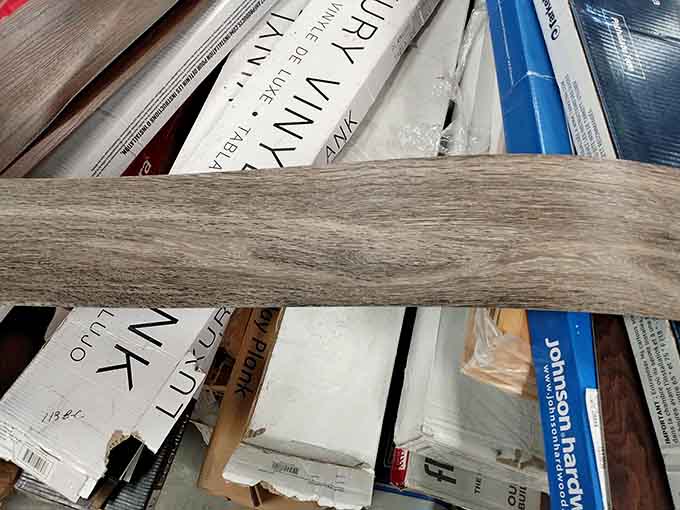 DIY paradise lurks in every corner&mdash;even these stacks of vinyl flooring and trim pieces hold potential for transforming a tired space.