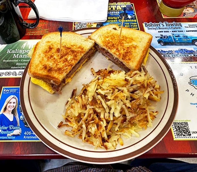 This breakfast sandwich and hash browns combo proves that sometimes the simplest pleasures&mdash;perfectly grilled bread, melty cheese&mdash;are the most satisfying.