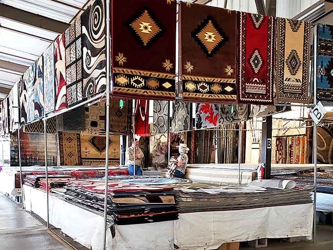 Rugs that tell stories of distant lands while somehow fitting perfectly in your Arizona living room.