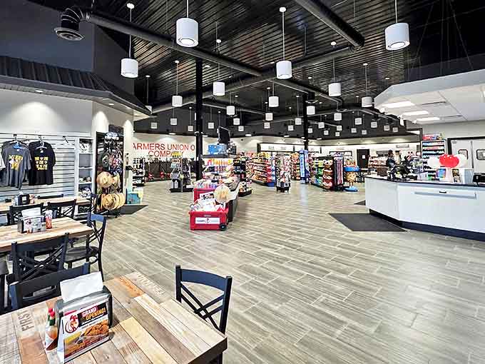 Cenex's spacious interior offers more than just convenience&mdash;it's a community crossroads where farmers and families intersect daily.