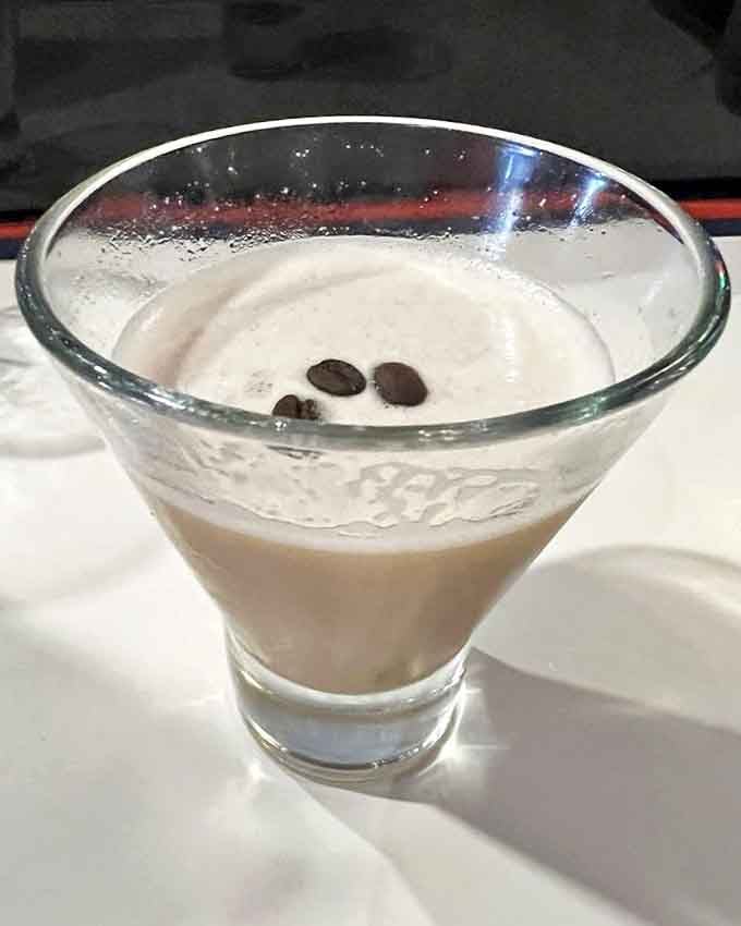An espresso martini that combines two of life's greatest pleasures: caffeine and cocktails. Adult coffee at its finest.
