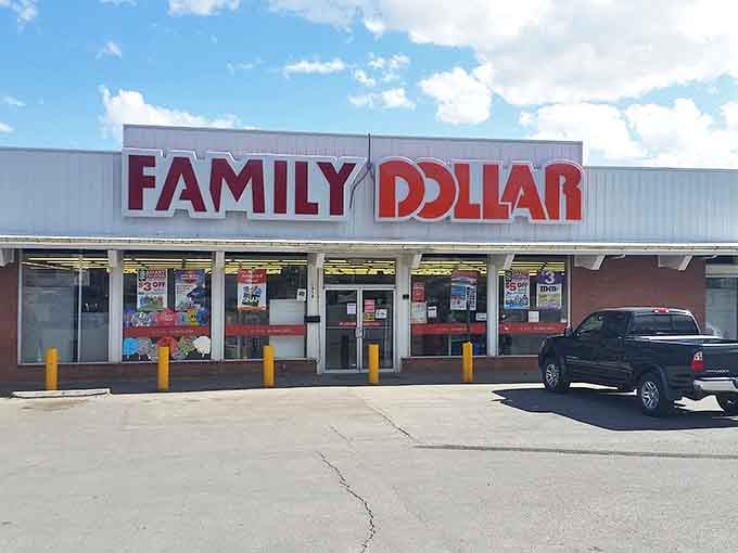 Even Family Dollar looks somehow more authentic against Wyoming's big sky, offering practical necessities for a town that values function over flash.