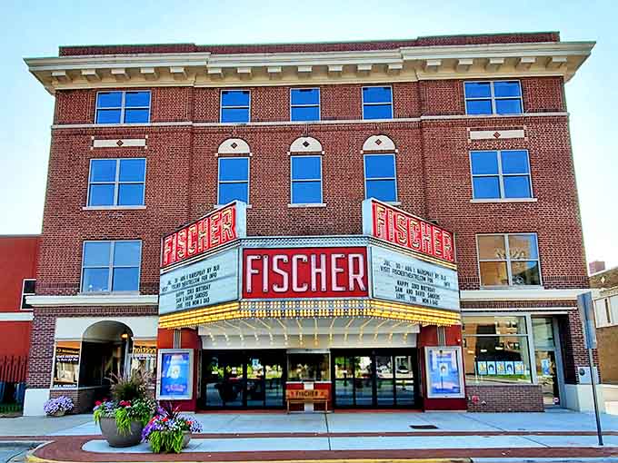 The historic Fischer Theatre's marquee lights up downtown, offering cultural experiences that enrich retirement without emptying savings accounts.