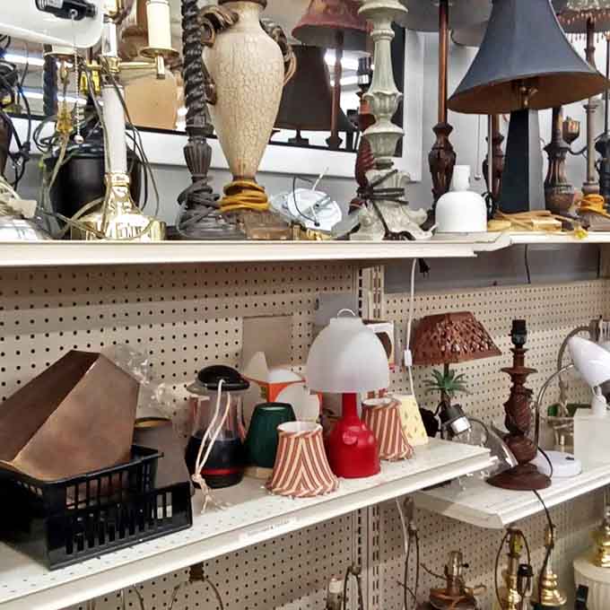 Lamp department or time machine? These lighting fixtures span decades of design choices &ndash; from "grandma chic" to "college dorm essential" and everything between.