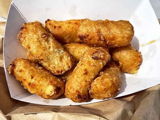 Mac and cheese bites&mdash;because sometimes the best comfort foods are the ones you can eat with your fingers while contemplating life's greatest mysteries.