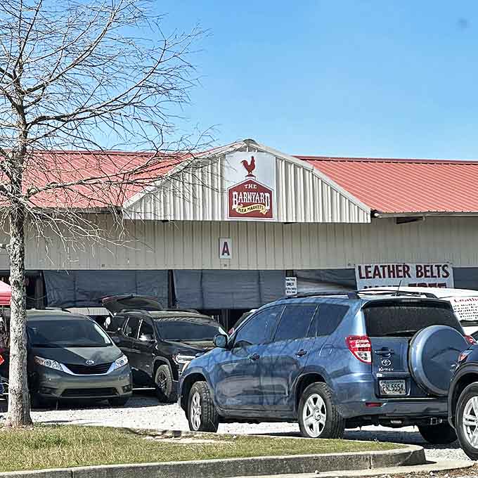 The parking lot fills early with treasure hunters' vehicles&mdash;each car representing a different mission and budget for the day's expedition.