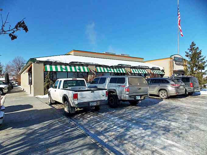 Even in winter, a full parking lot tells you everything you need to know about a restaurant's reputation among locals.