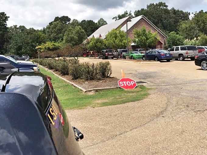 The packed parking lot tells the story before you even step inside – when locals and travelers alike are willing to wait, you know you've found something special.