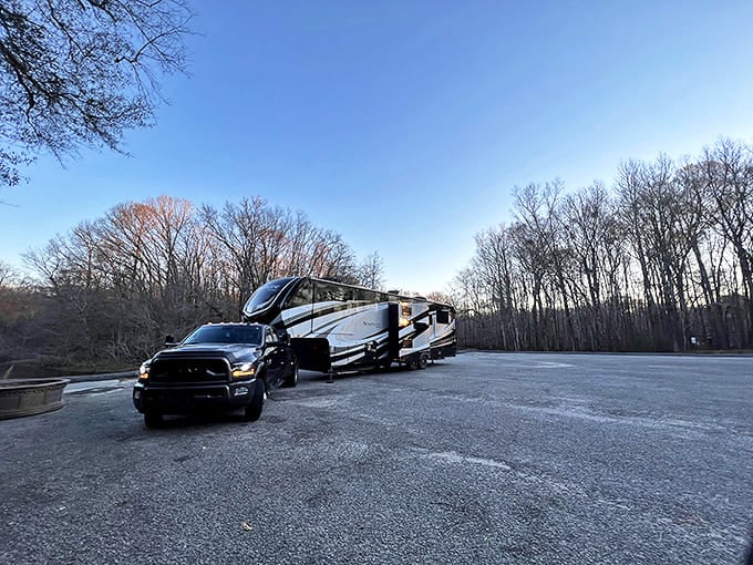 RV living, Bamberg style&mdash;where parking is plentiful, neighbors are scarce, and stargazing replaces streaming services.