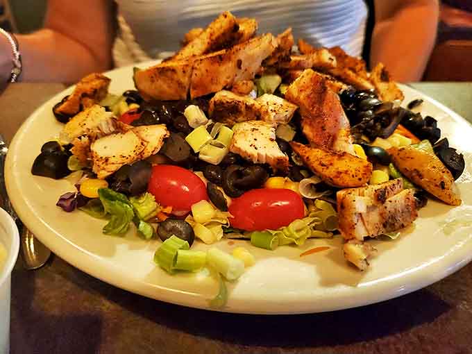 This fresh salad offers a lighter option without sacrificing flavor, proving the kitchen excels beyond just hearty comfort classics.