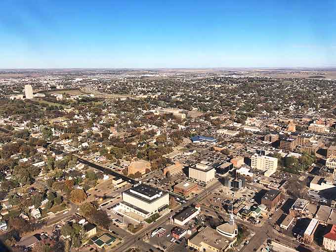 From above, Bismarck reveals its thoughtful layout&mdash;a city that grew with purpose rather than sprawling like an untended garden.