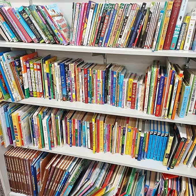 The children's book section: where beloved bedtime stories find second homes and "The Very Hungry Caterpillar" never goes out of style.