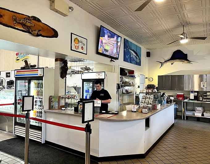 The counter where seafood dreams begin&mdash;part market, part restaurant, all delicious possibilities.