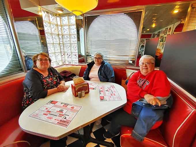 The corner booth&mdash;where regulars become family and first-timers become regulars. These ladies know where the good food's at.