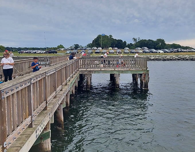 Fishing at Colt State Park: where "I almost caught one this big" stories are born, and occasionally, they're even true.