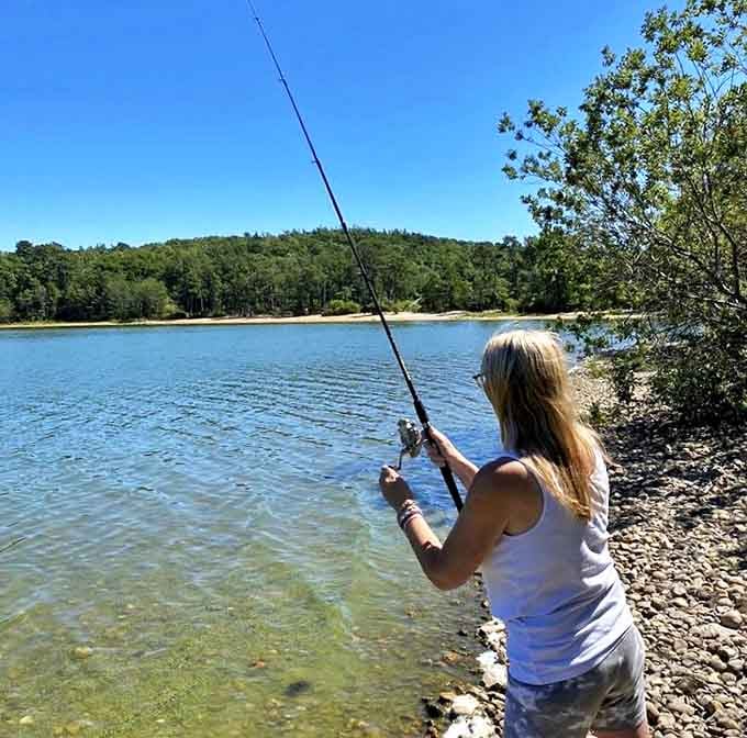 Fishing at Nickerson isn't just about catching dinner&mdash;it's about casting your worries into waters so clear you can watch them swim away.