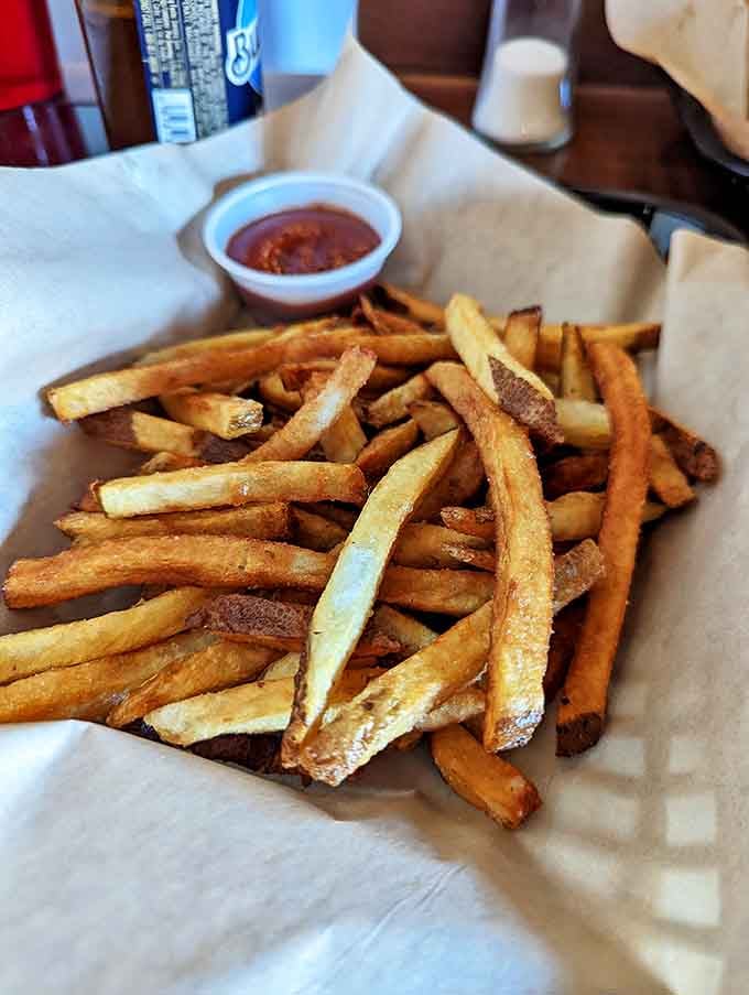 Hand-cut fries that make you question why you've wasted time on lesser potatoes your entire life &ndash; golden, crispy, and utterly perfect.