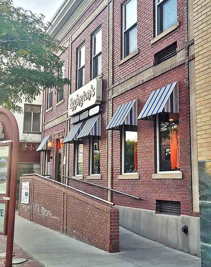 Eggington's exterior view shows how this breakfast institution has become part of Casper's architectural fabric, as essential to the street as the sidewalk itself.