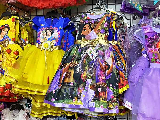 Princess dreams don't require princess budgets here. These colorful dresses transform ordinary Tuesdays into royal adventures for little imaginations.