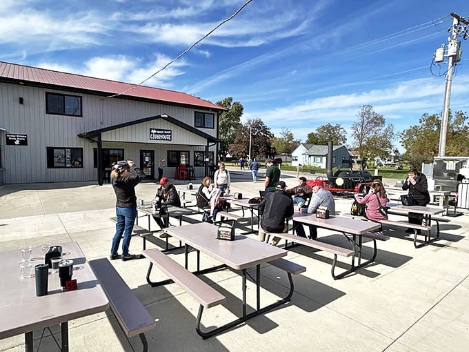 Outdoor seating where the only thing better than the food is the people-watching. Iowa hospitality served alongside Iowa barbecue.