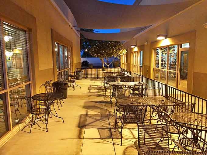 The patio offers al fresco dining under Arizona skies, where you can pretend those evening breezes are coming off the ocean.