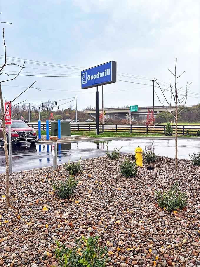 The beacon of bargains stands tall. This unassuming sign marks the spot where savvy shoppers transform modest budgets into impressive hauls.