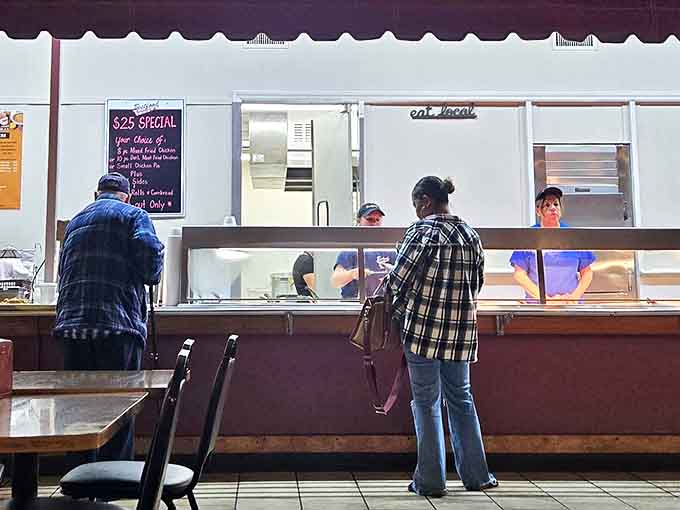 Where the magic happens &ndash; friendly staff serving up plates of comfort food with the efficiency that comes from years of practice.