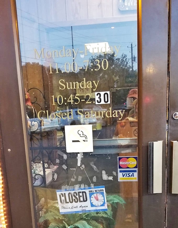 The hours posted on the door read like poetry to locals who plan their weeks around these precious windows of chicken opportunity.