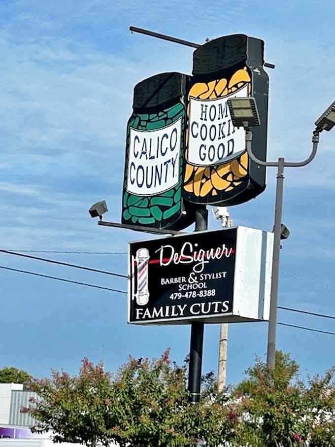 The roadside sign promises "Home Cookin' Good" &ndash; four syllables that tell you everything you need to know about what awaits inside those doors.