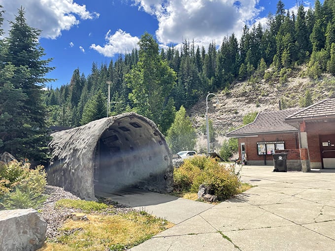 This curious tunnel entrance looks like a portal to another dimension. In mining country, even the mundane becomes mysterious and worth exploring.