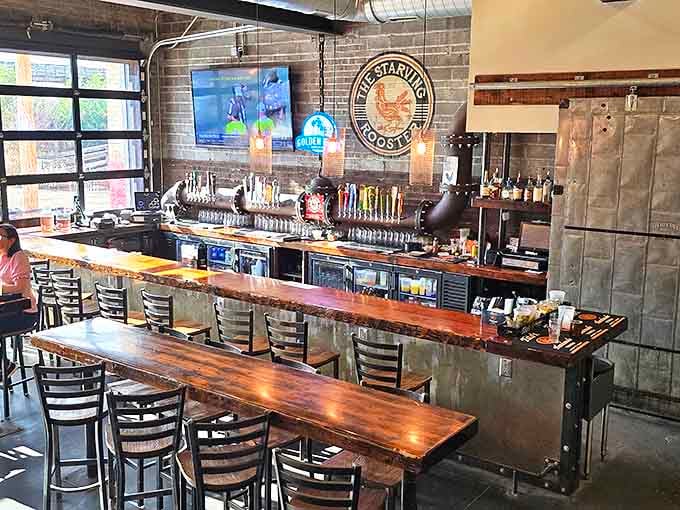 The bar area – where craft beers flow freely and strangers become friends over stories and stellar food.