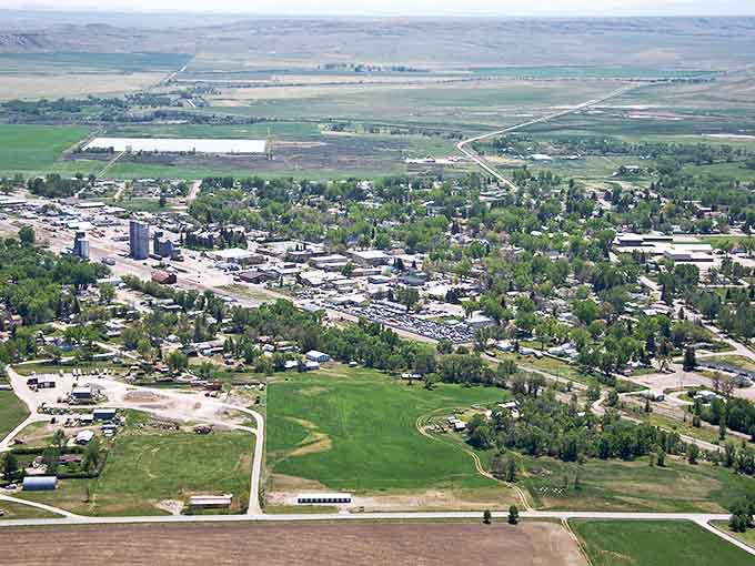 From above, Choteau reveals itself as a verdant oasis amid the vast Montana plains &ndash; a perfect small town nestled like a secret waiting to be discovered.