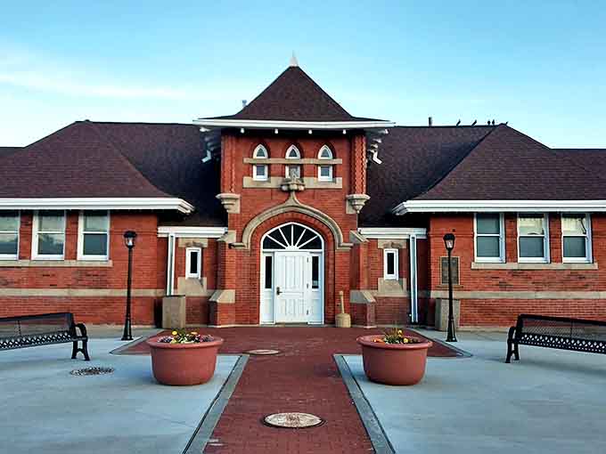 The red brick Depot Park building stands as a handsome reminder of Rawlins' railroad heritage, now serving the community in new ways.