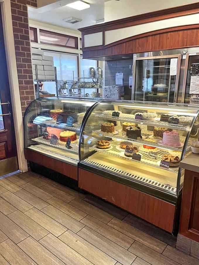 The dessert case: where willpower goes to die and "I'll just have a bite" becomes the biggest lie you'll tell yourself today.