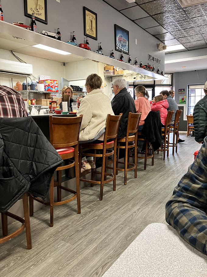 The counter seating &ndash; where solo diners become part of the Carolina's family and regulars exchange local wisdom between coffee refills.