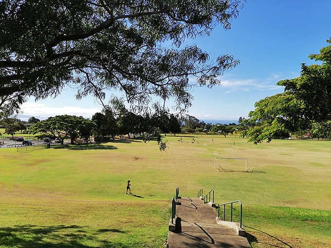 Eddie Tam Memorial Center's expansive green fields provide a gathering place for community sports and events with Maui's perfect weather.