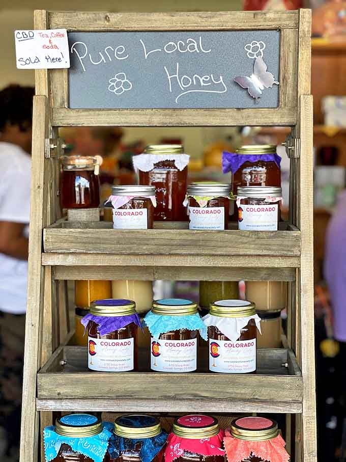Liquid gold in glass jars! Colorado's hardworking bees have created these rainbow-topped honey varieties that make store-bought versions taste like sad syrup.