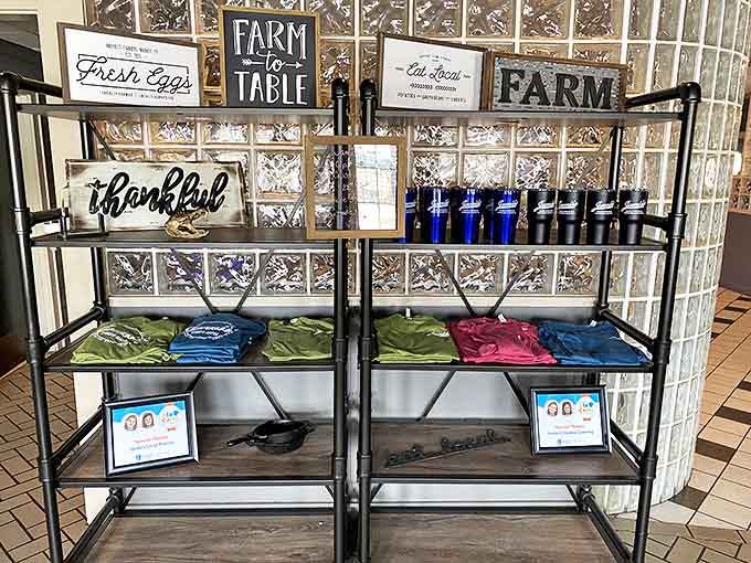 Farm-to-table isn't just a concept here but a lifestyle celebrated through rustic merchandise that lets you take a piece of Jamie's home.