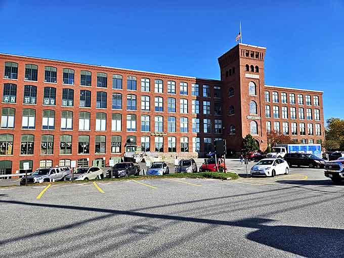 The historic brick building houses countless treasures within&mdash;its industrial past now serving as the perfect backdrop for vintage hunting.