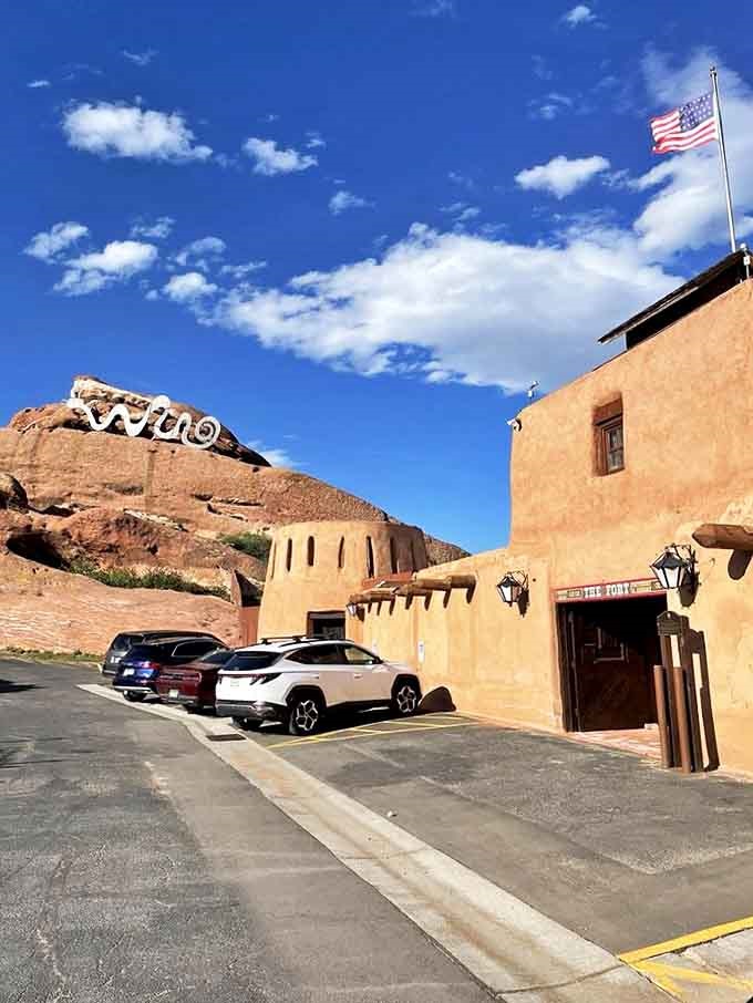 Even the parking lot feels like part of the experience&mdash;your car taking its place in the shadow of an adobe masterpiece that stands defiant against time.