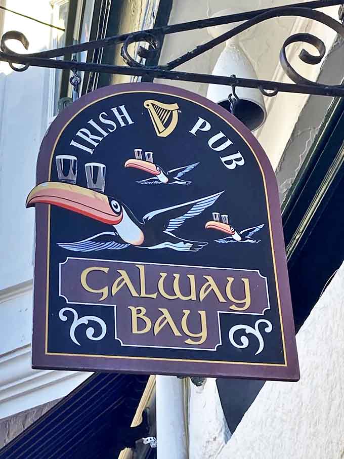 Not just a sign, but a promise of the authentic Irish experience waiting just beyond those doors.