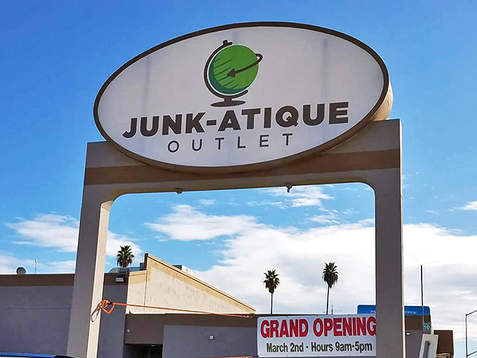 The sign that launched a thousand bargain hunts. Under that cheerful green globe logo, Bakersfield's treasure seekers find their retail therapy without the retail prices.