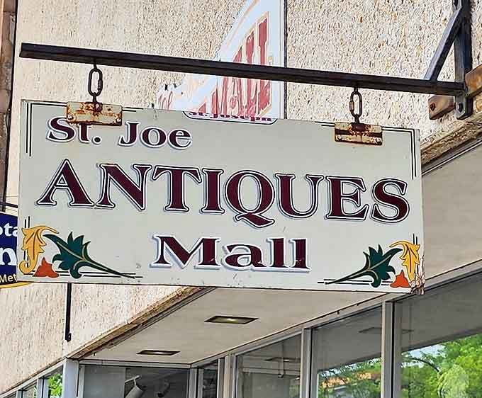 The sign that beckons collectors and nostalgia-seekers alike. Like a lighthouse for those adrift in a sea of mass-produced modern merchandise.