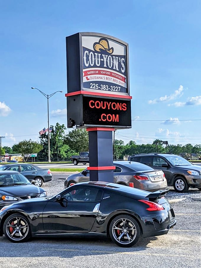 The sign proudly proclaims "Louisiana's Best BBQ" &ndash; a bold claim in a state that takes its food seriously, but they've got the goods to back it up.