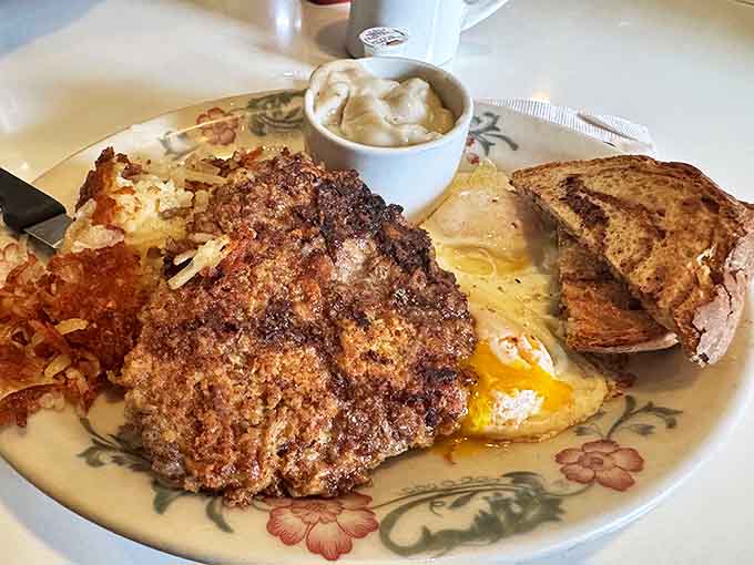 The chicken fried steak&mdash;Wyoming's answer to every problem. Golden-crusted, tender-centered, and absolutely worth the drive to Sheridan.