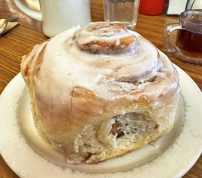 This isn't just a cinnamon roll; it's a spiral-bound love letter to butter, sugar, and spice. "Get 'em while they last" has never been more urgent advice.